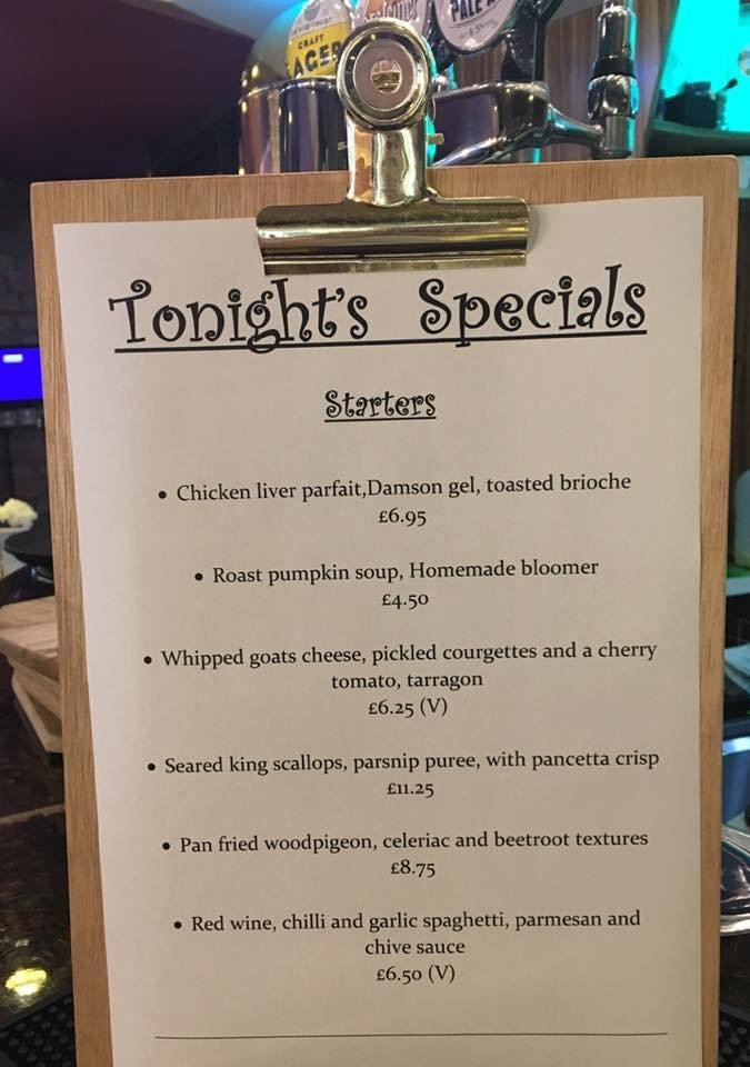 Menu at The Magic Roundabout pub & bar, Bowness-on-Windermere