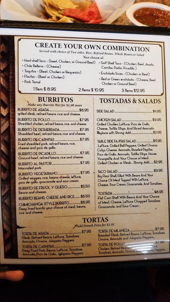 Menu at Casa Rubio's Mexican Grill Restaurant, Rancho Cucamonga