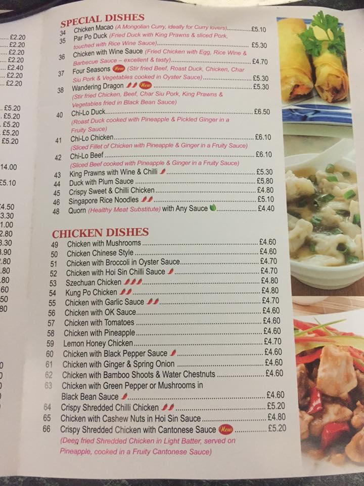 Menu at Cross Over Golden fast food, Northwich