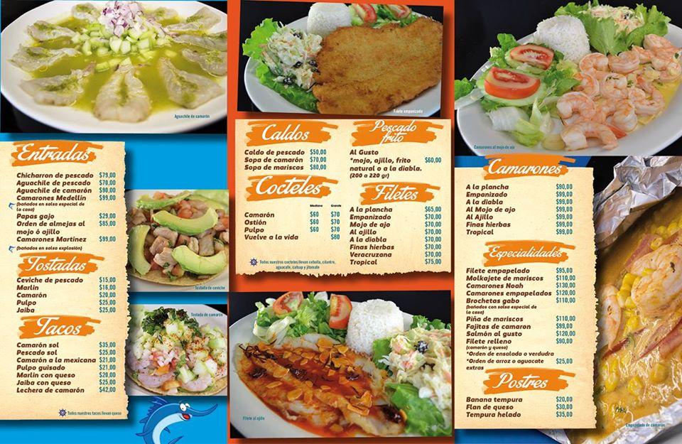 Menu at noah restaurant, Guadalupe