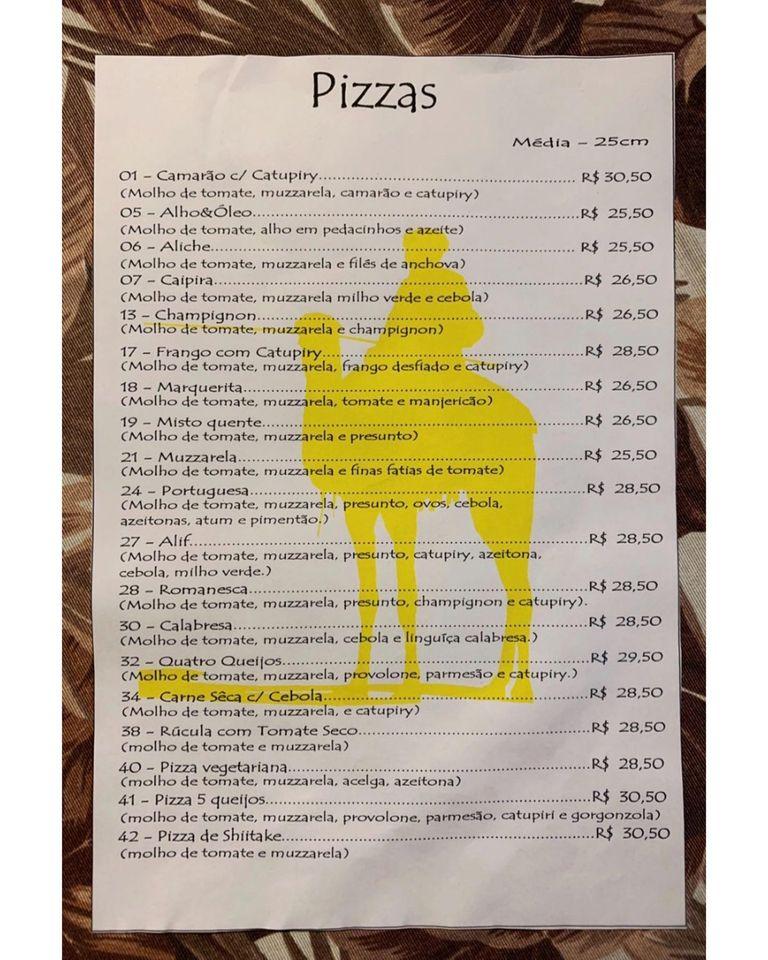 Menu at Alif Bar e Restaurante, Petrópolis