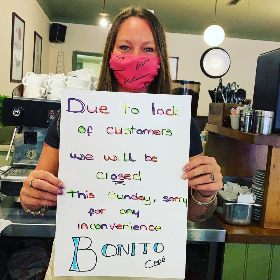 Menu at Bonito Cafe, Enfield