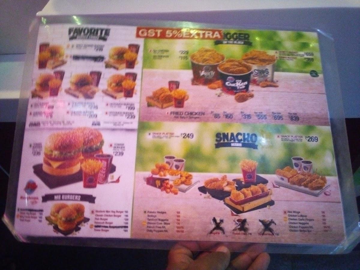 Menu at Marrybrown, Madurai, 4th floor