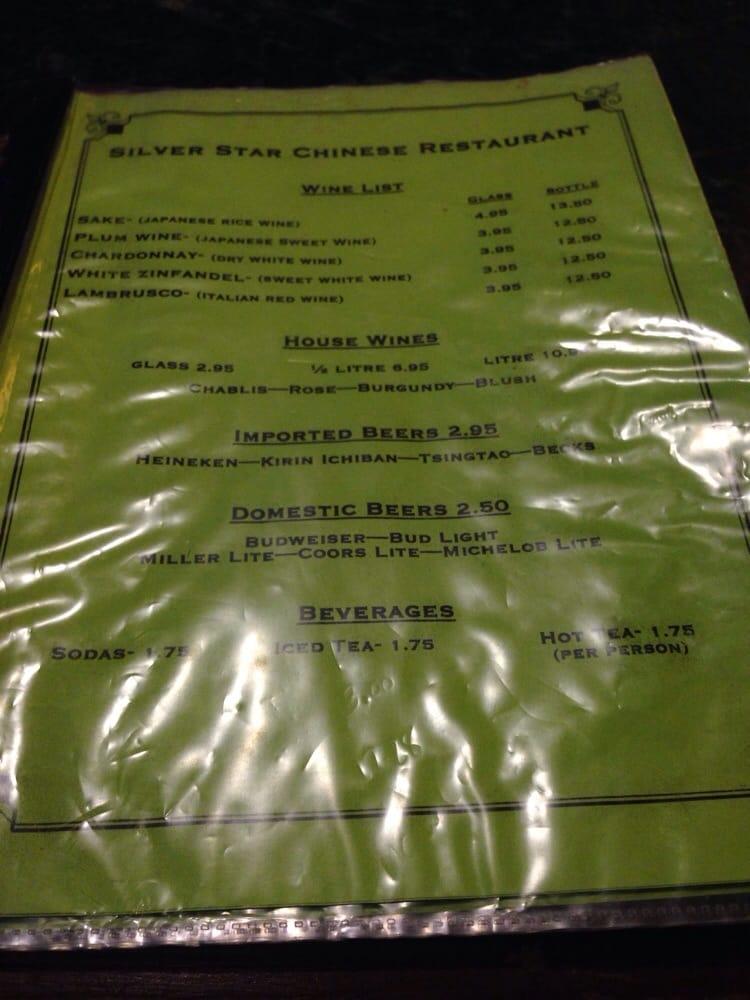 Menu at Silver Star Chinese Restaurant, Jacksonville