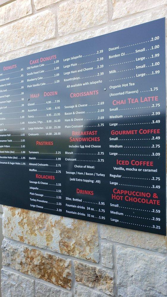 Menu at Snowflake Donuts, Fair Oaks Ranch, I-10 Ste.111