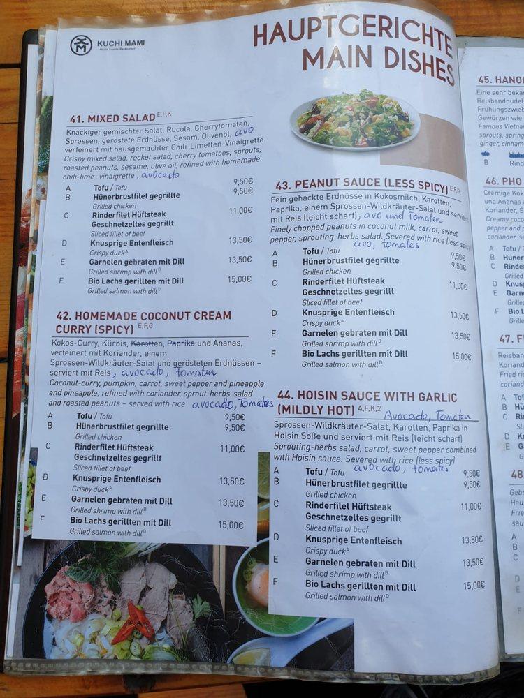Speisekarte von Kuchi Mami restaurant, Köln