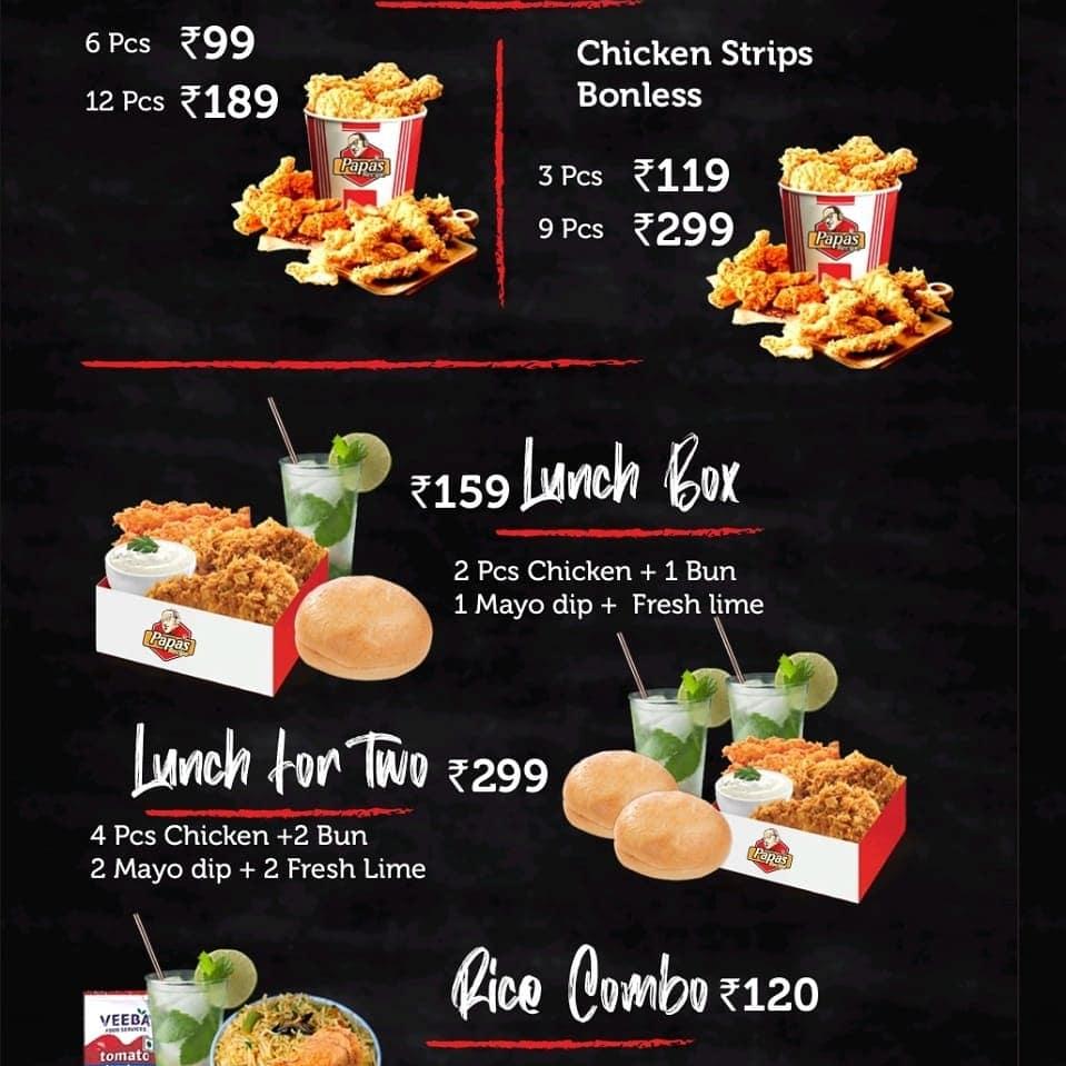 Menu at Papa's Recipe, Vadakkumbhagom, 413
