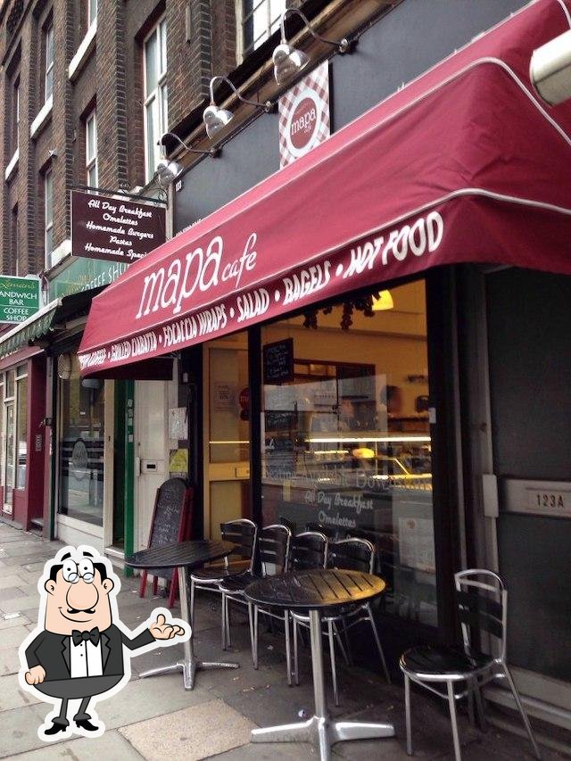 Mapa Cafe, Londres, 123 Leman St - Carta del restaurante y opiniones