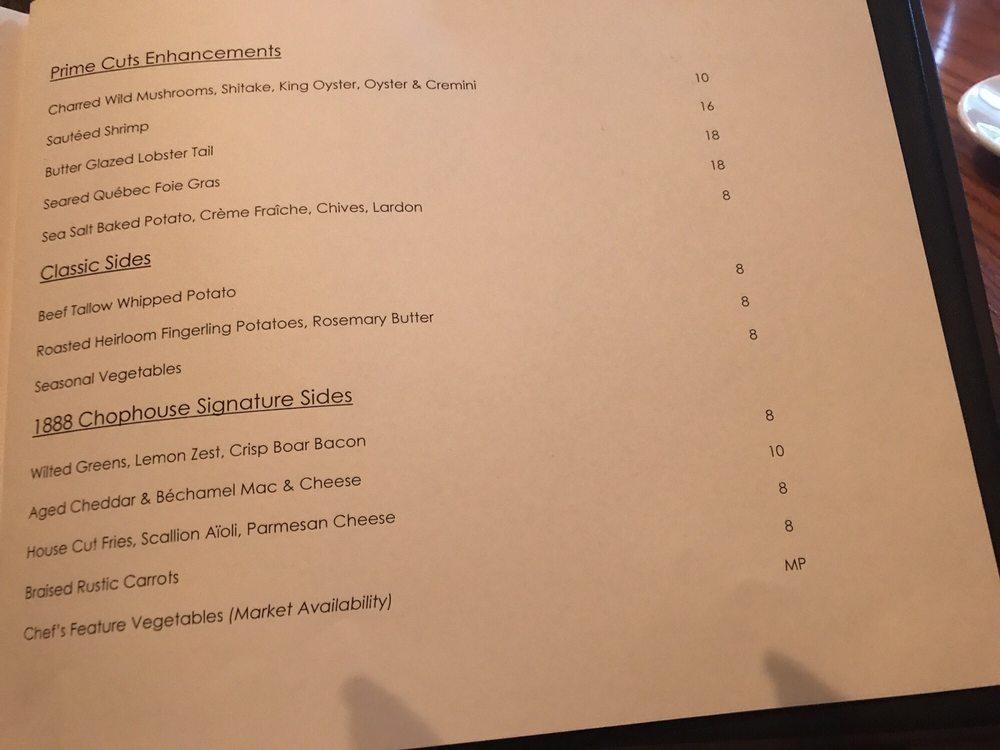 Menu at 1888 Chop House pub & bar, Banff
