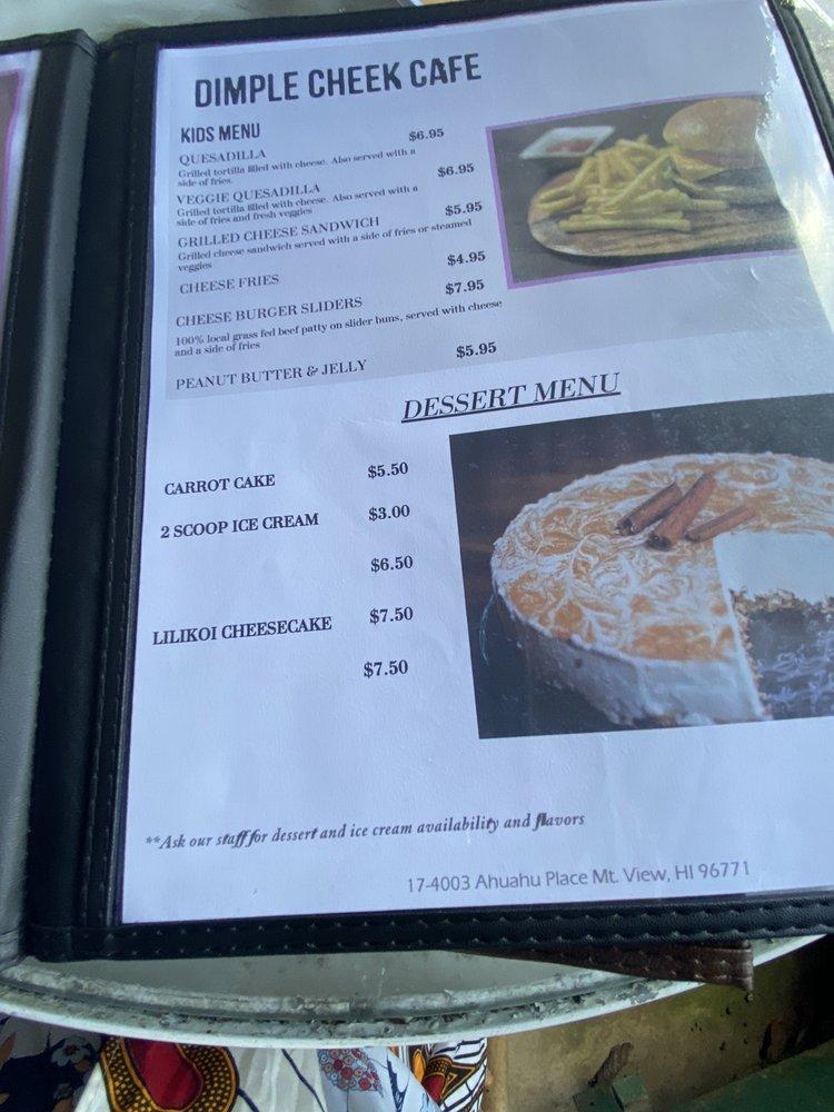 Carta de Dimple Cheek Cafe & Local Market, Mountain View