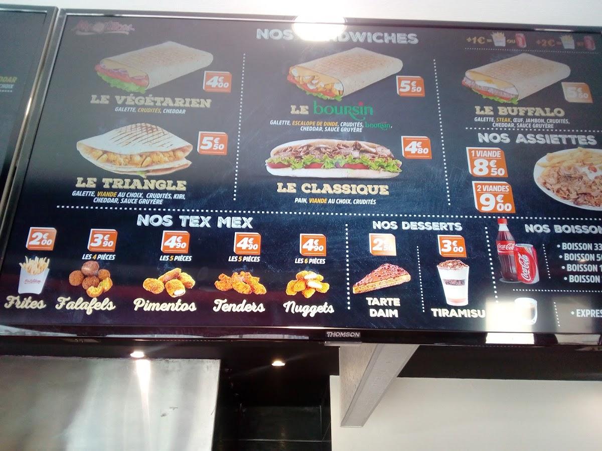 Menu at My tacos fast food, Dijon