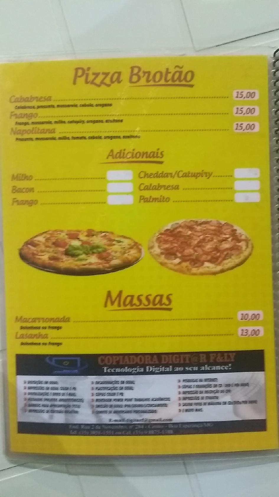 Menu at PAPA TUDO FAST FOOD, Boa Esperança