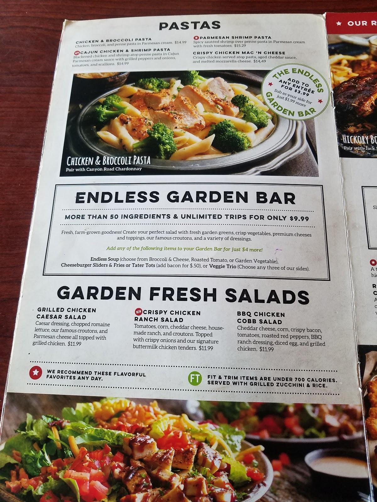Menu at Ruby Tuesday restaurant, North Charleston, Northside Dr