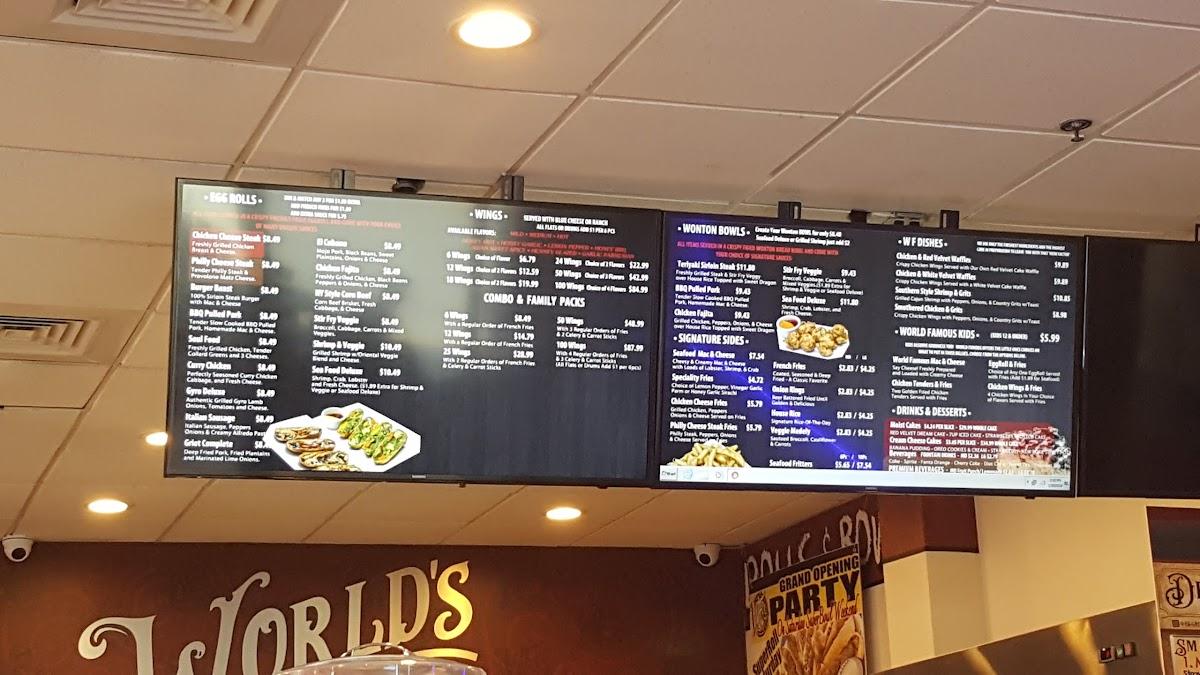 Menu at World Famous Boynton Beach restaurant, Boynton Beach