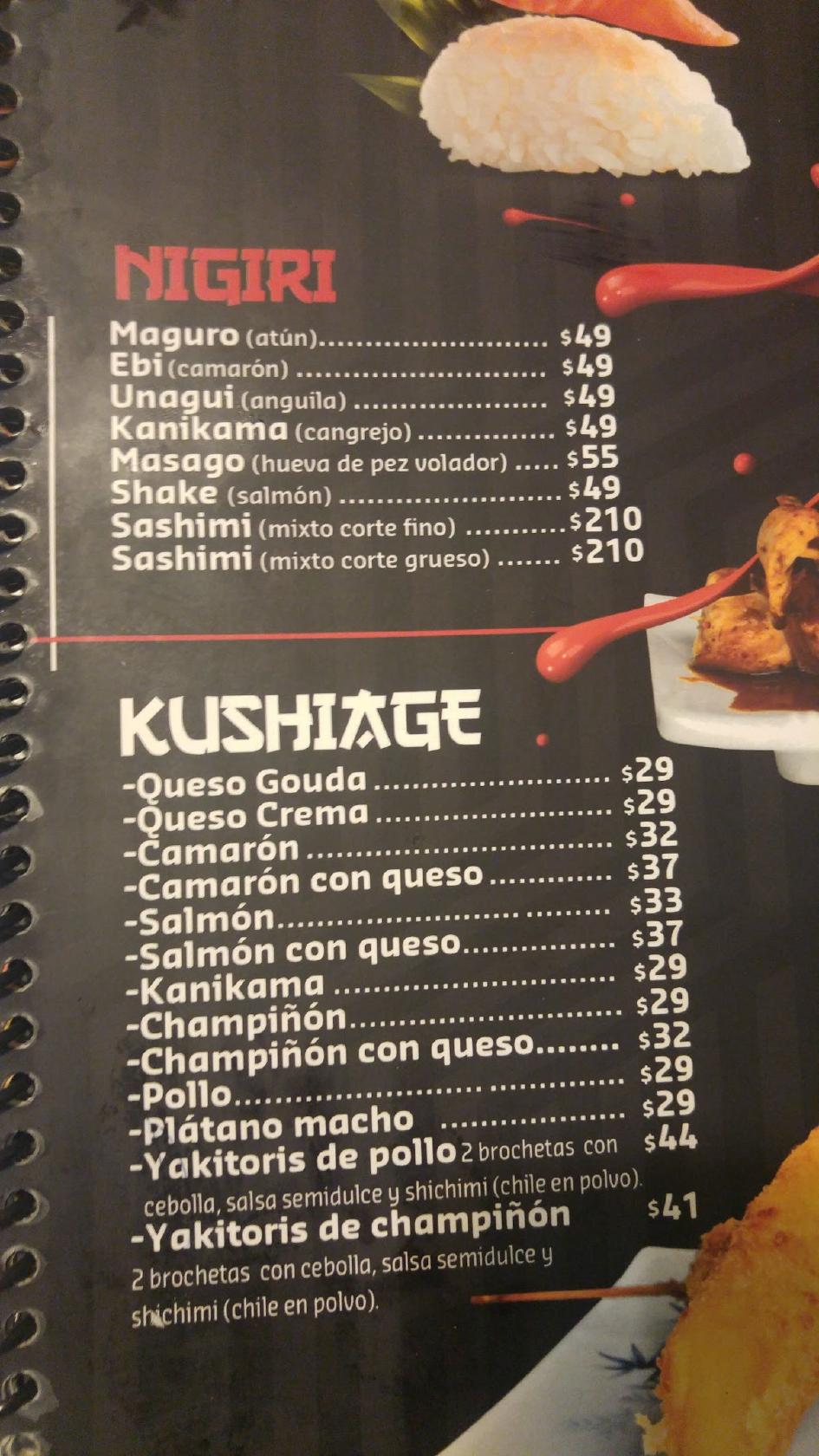 Carta del restaurante Kapital Sushi Zacatecas, Guadalupe