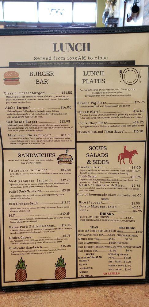Menu at Kountry Style Kitchen Restaurant Ewa Beach, Ewa Beach