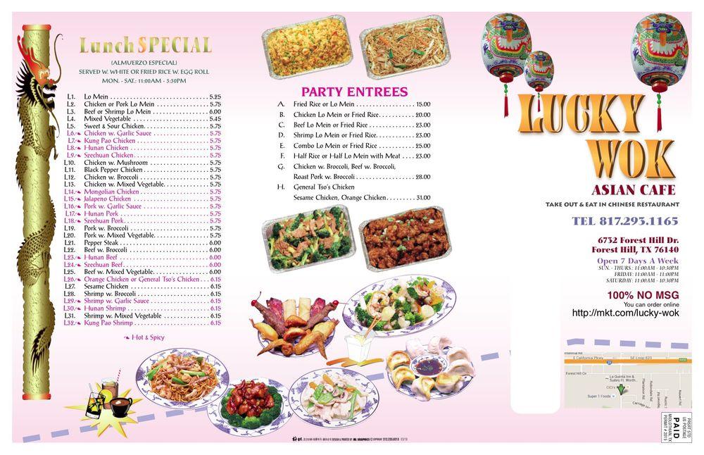 Menu at Lucky Wok Asian Cafe, Forest Hill
