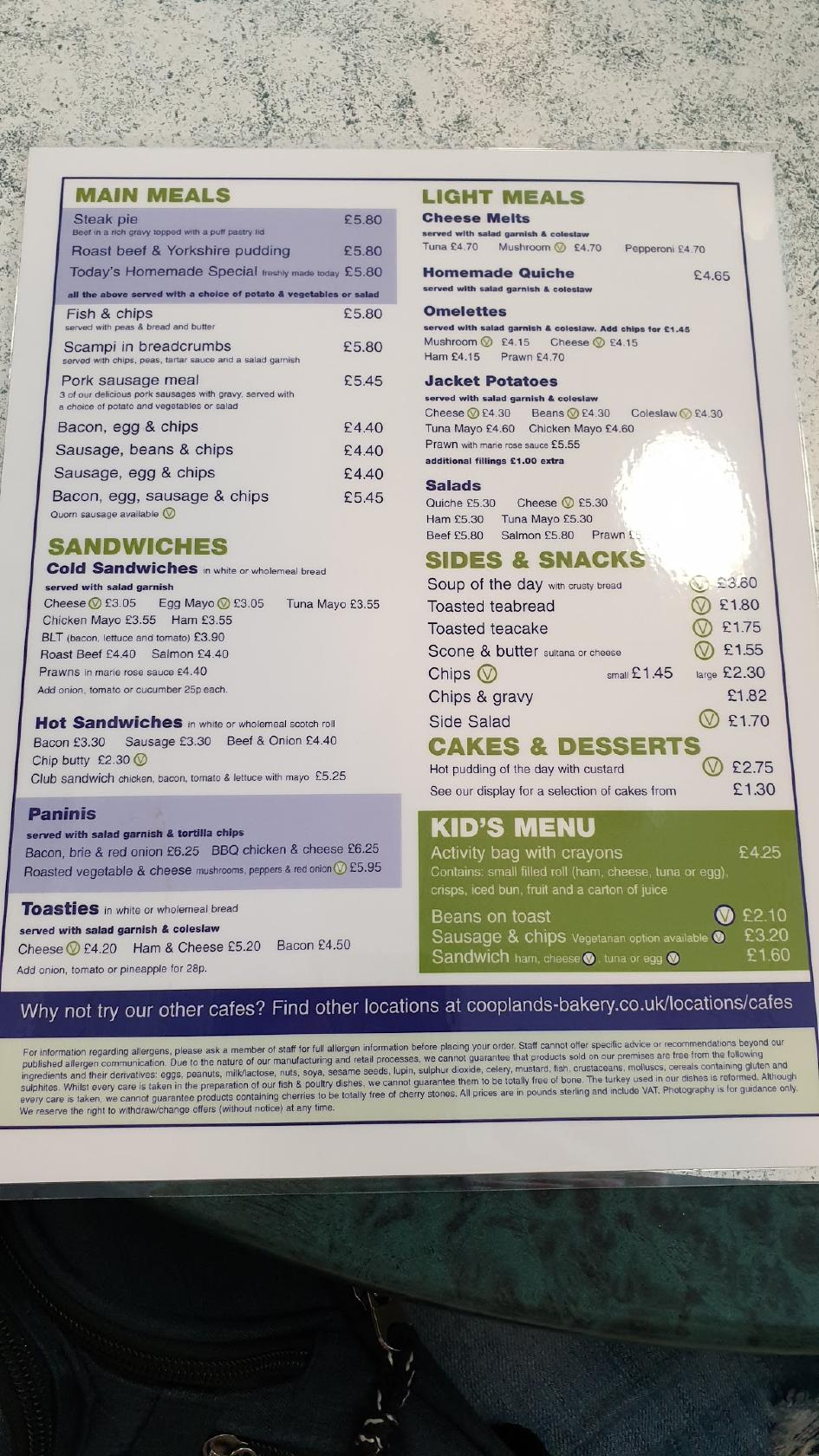 Menu at Orchard Café cafe, Middlesbrough, Unit 13