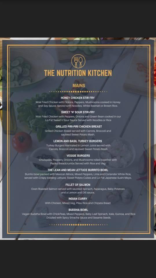 Menu at The Dari Bro’s Nutrition Kitchen restaurant, Tullamore