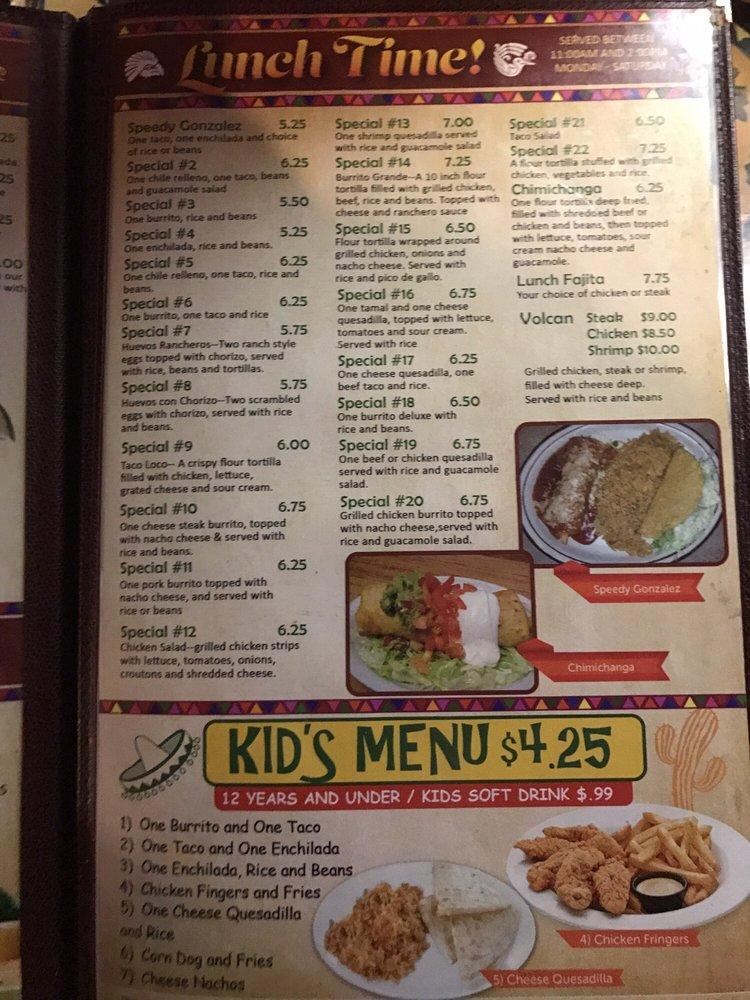 Menu at El Mercadito & Taqueria restaurant, Johns Island