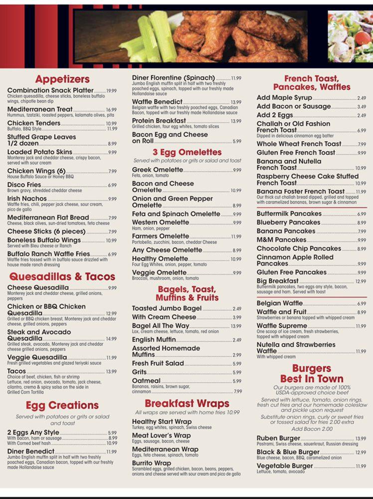 Menu at Hill Blvd Diner restaurant, Jefferson Valley-Yorktown