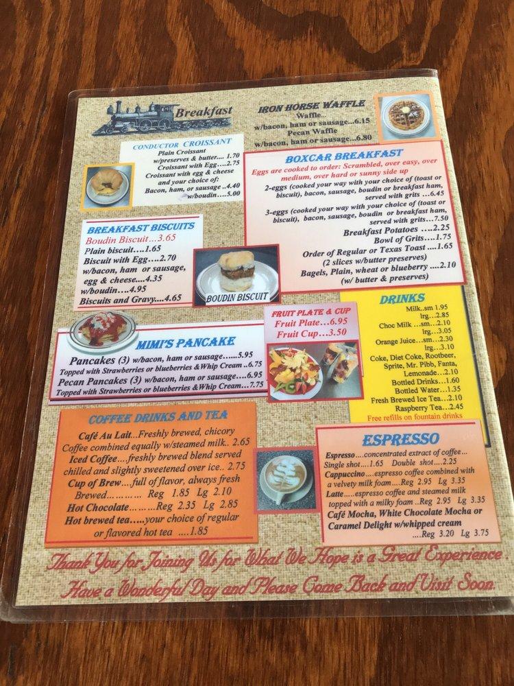 Menu at The Coffee Depot cafe, Scott
