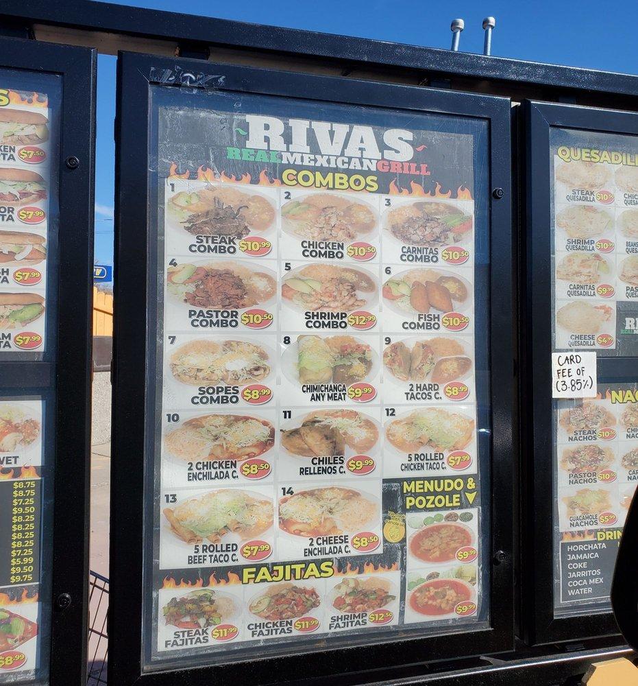 Menu at Rivas Mexican Grill #13 restaurant, Sparks