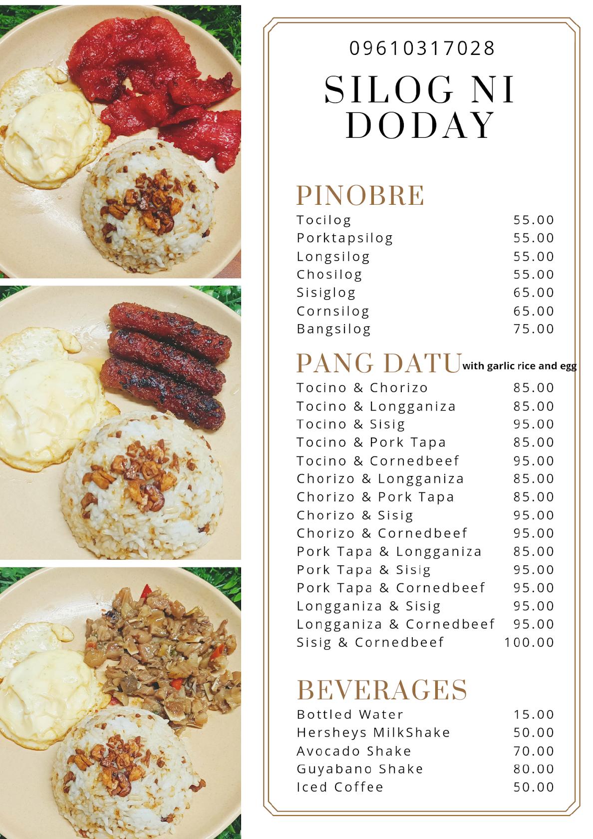 Menu at Dumaguete Cansi House restaurant, Dumaguete