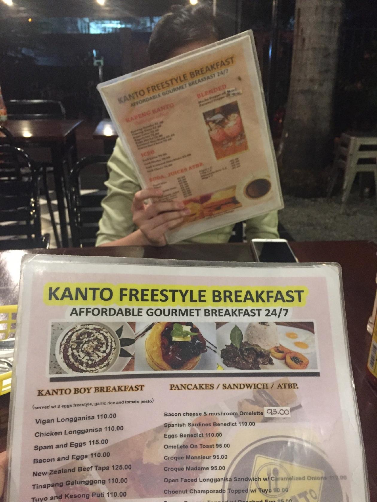 Menu at Kanto Freestyle Breakfast - Makati restaurant, Makati