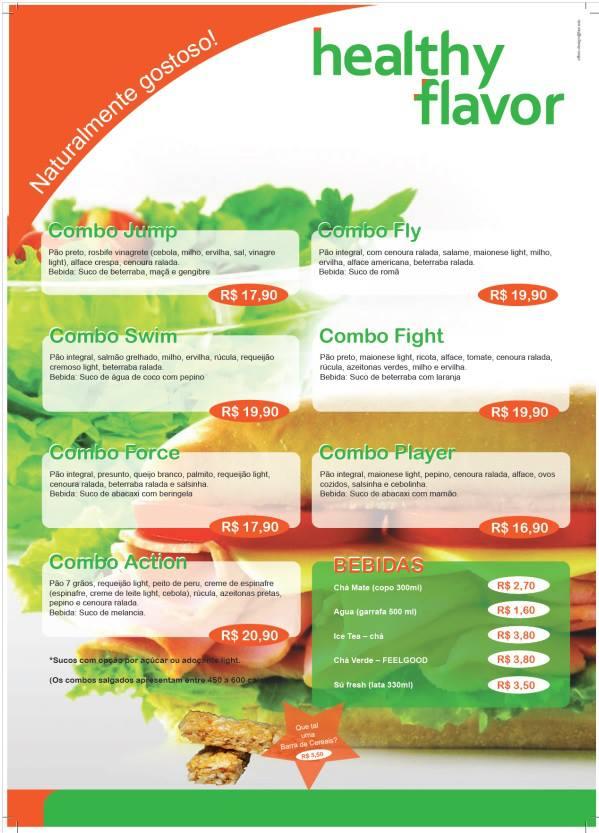 Menu at Healthy Flavor Fast Food Natural, Curitiba