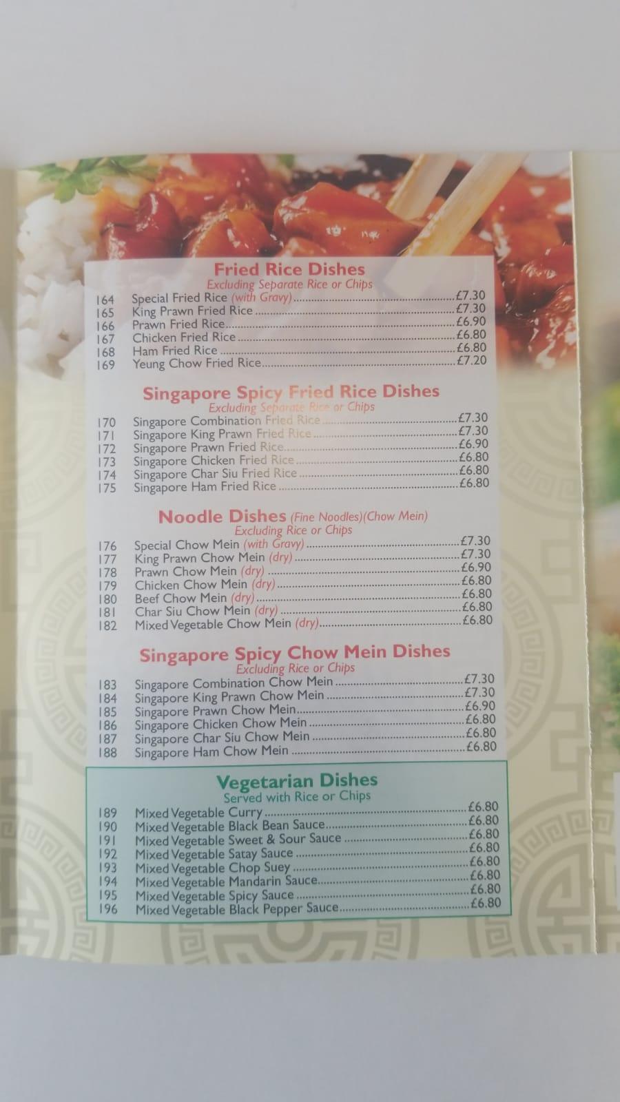 Menu at The new canton fast food, Irvine
