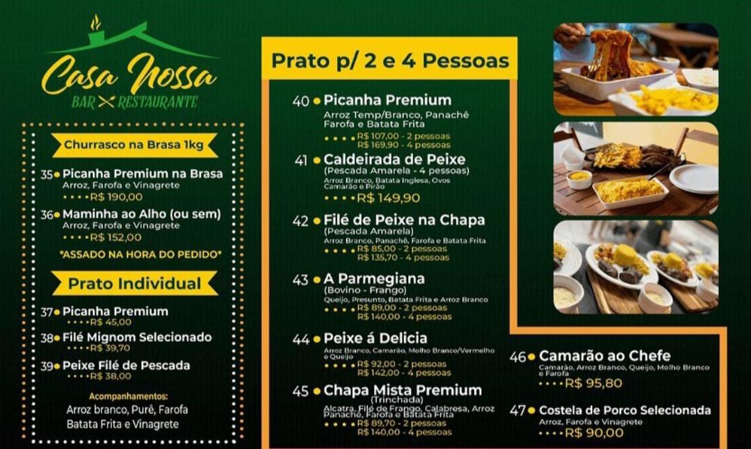 Menu at Casa Nossa Bar e Restaurante, Açailândia