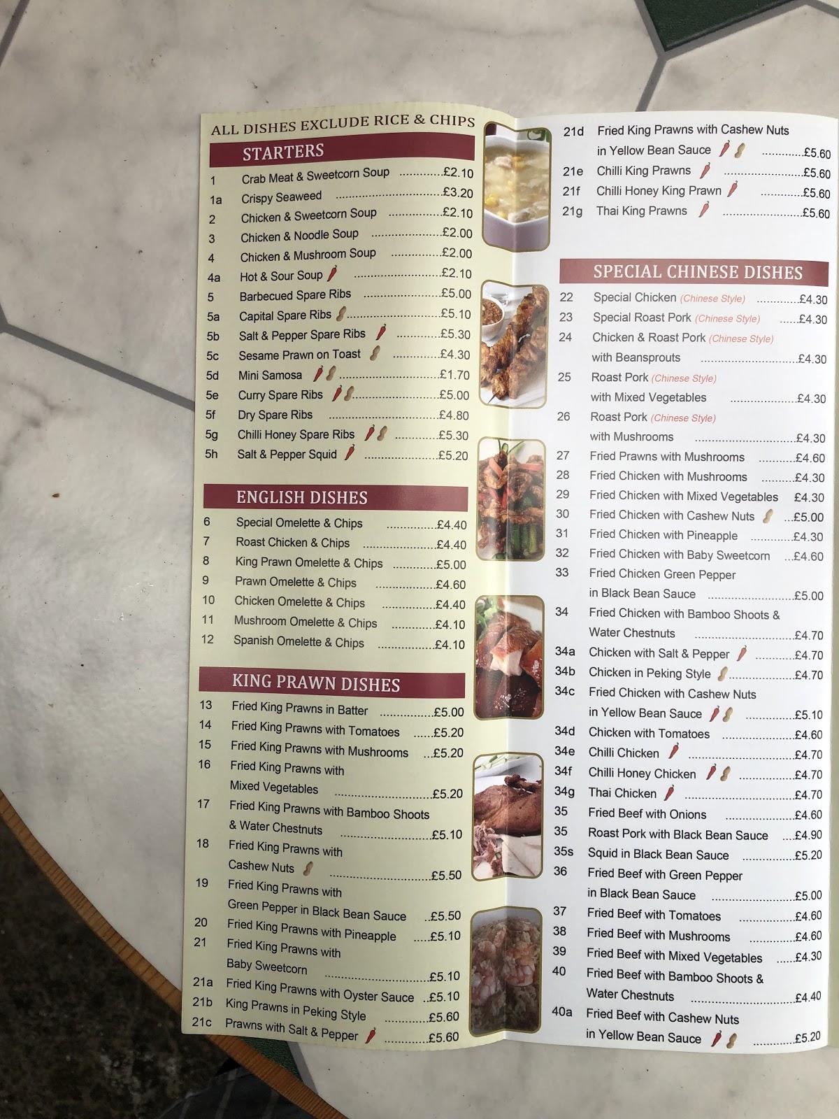 Menu at Golden Bowl fast food, Hythe