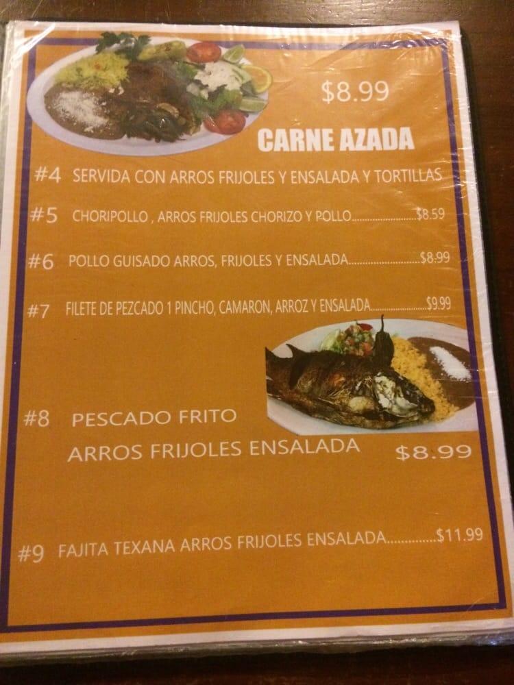 Menu at Tako Tako restaurant, Richmond