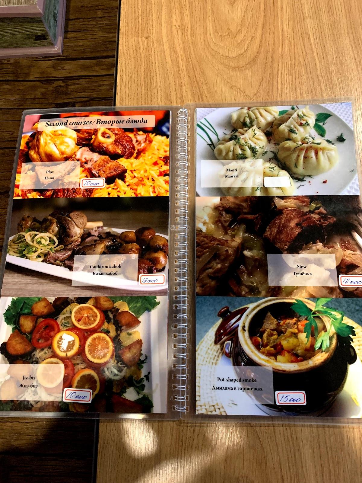 Menu at DONER KEBAB cafe, Daegu