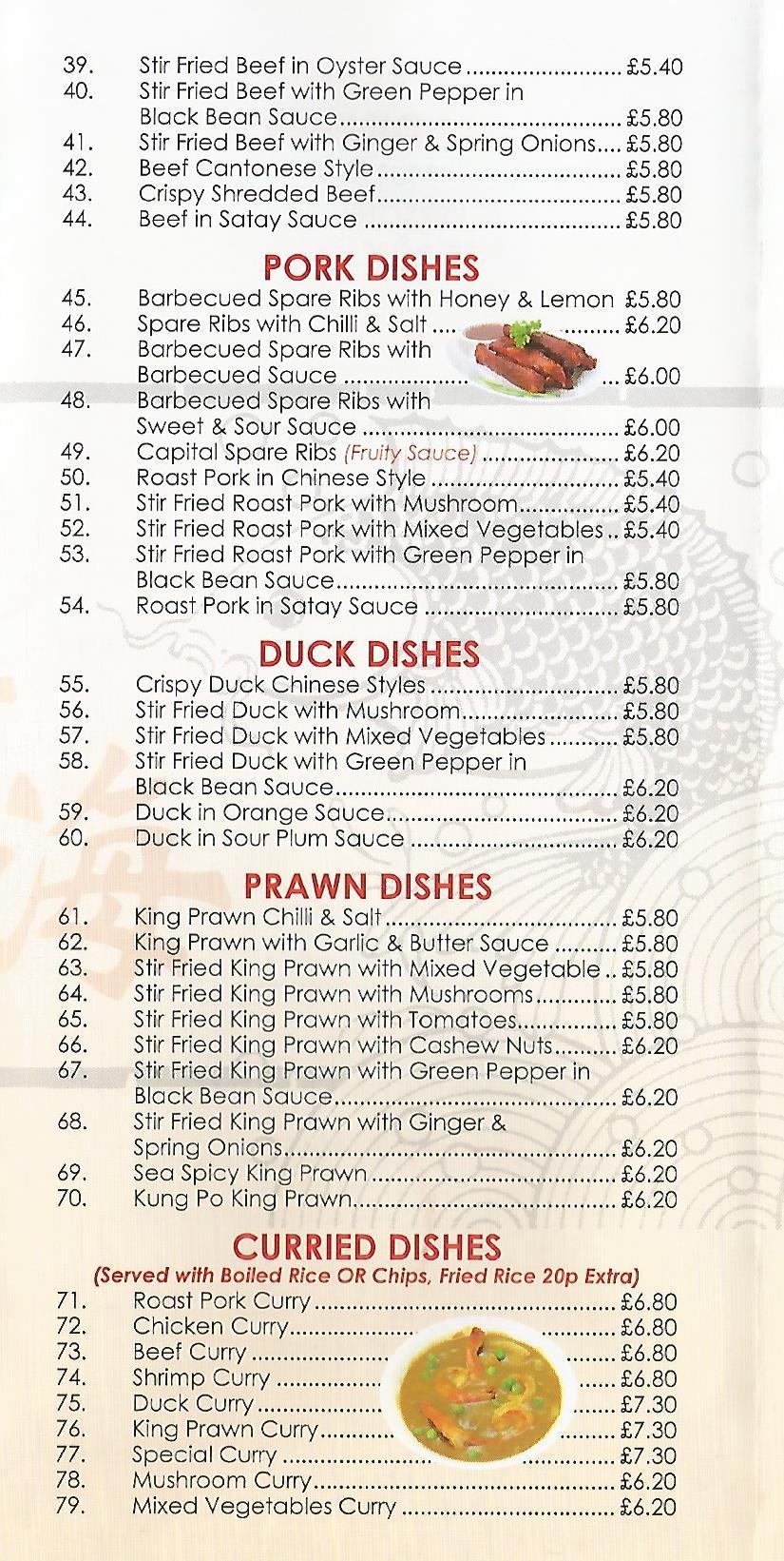 Menu at Ocean Fish & Chips & Chinese Takeaway fast food, Kettering