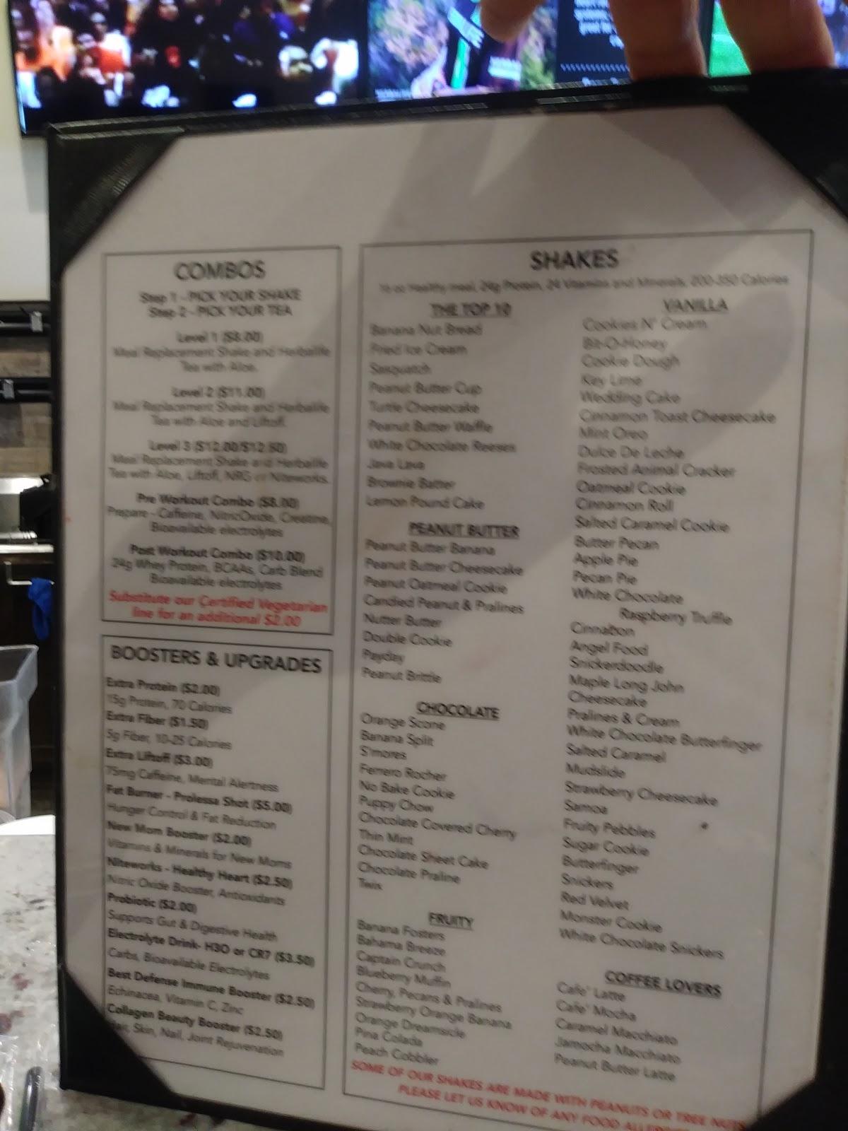 Menu at (Herbalife) Summit Nutrition pub & bar, Edmond