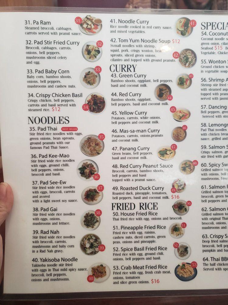 Menu at 9 Thai Restaurant, Klamath Falls