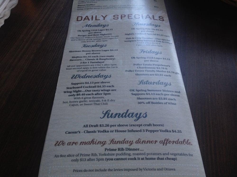 Menu at Milltown Bar & Grill, Richmond
