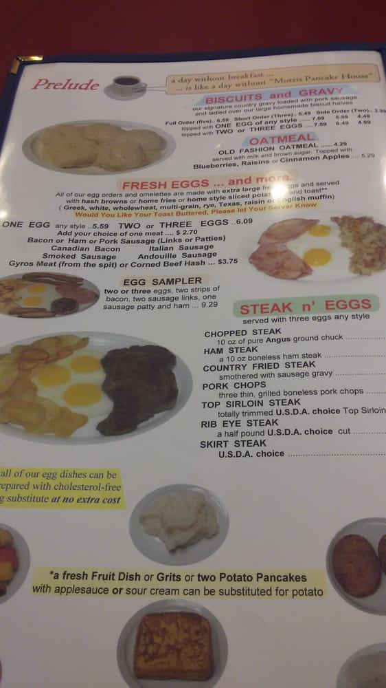 Menu at Morris Diner & Pancake House restaurant, Morris