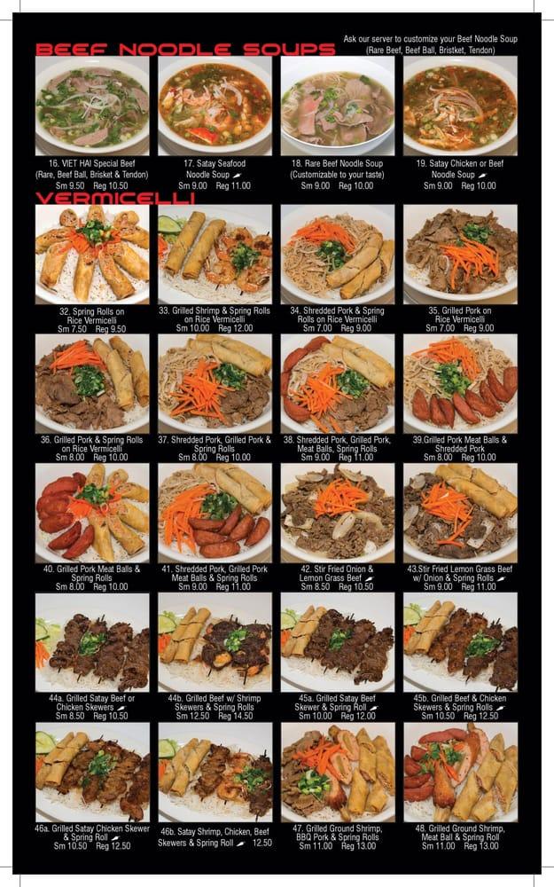 Menu at Viet Hai Restaurant, Calgary, 30 Springborough Blvd SW Unit 144