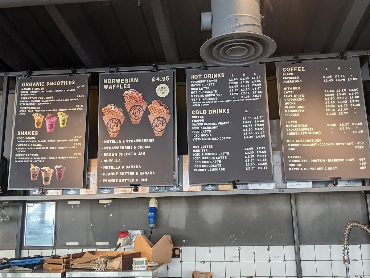 Menu at Black Sheep Coffee & Cocktails pub & bar, London, 2 Olympic Way