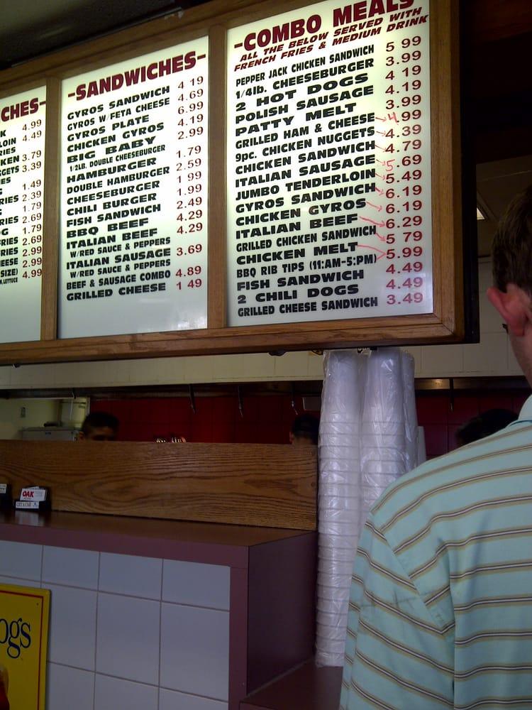 Menu at King Gyros restaurant, Indianapolis, S East St