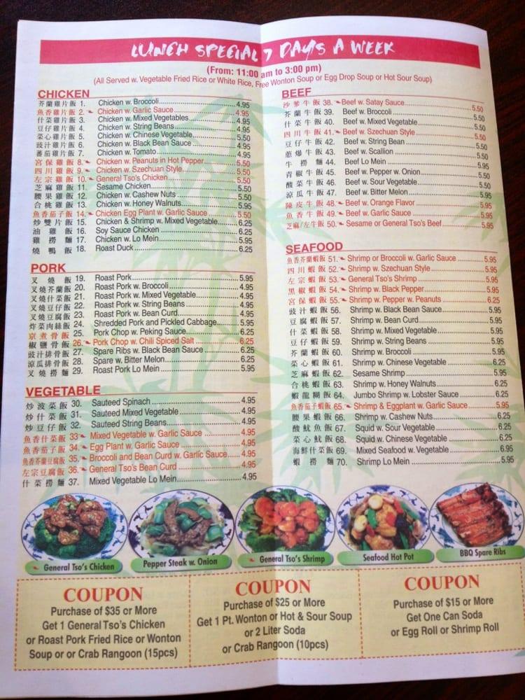 Menu at Ocean Palace restaurant, Albany, 68 Central Ave