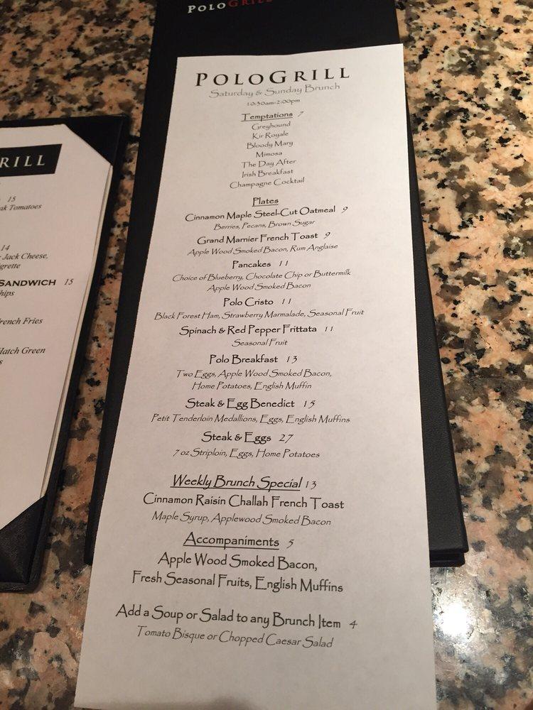 Menu at Polo Grill pub & bar, Tulsa