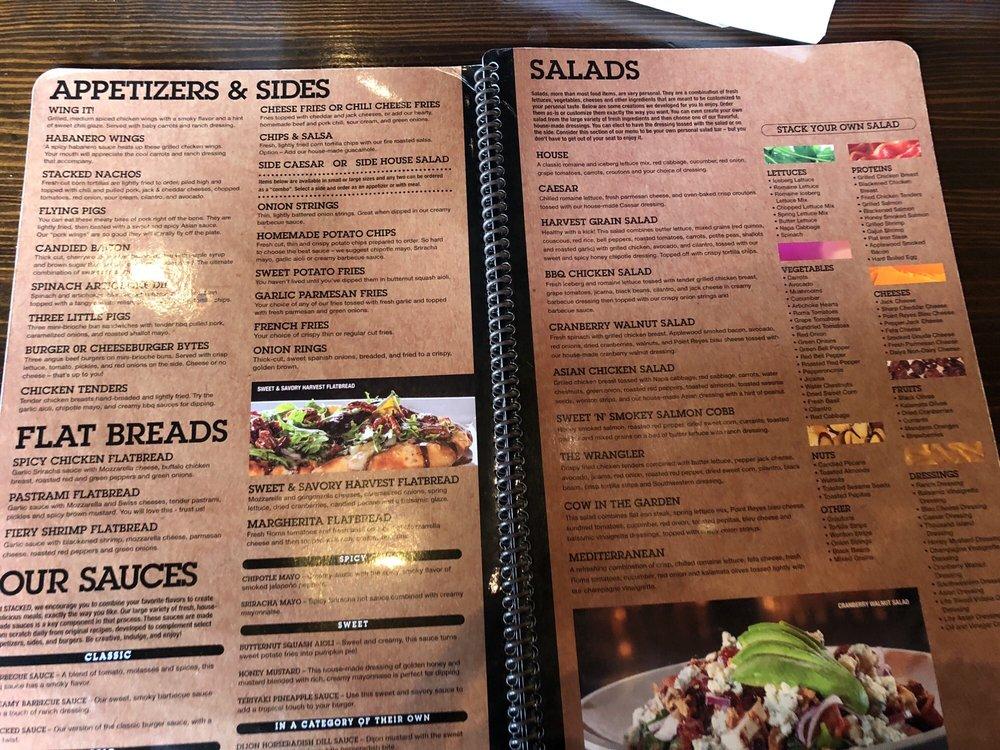 Menu at STACKED restaurant, Huntington Beach