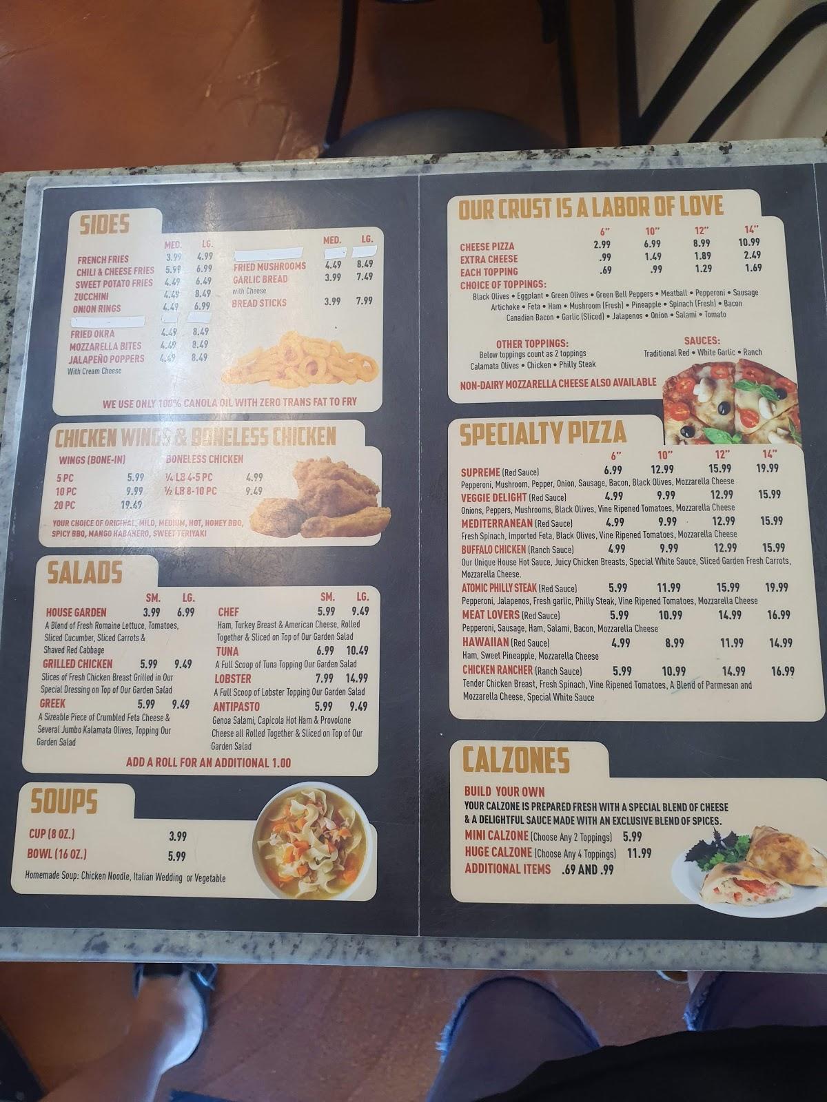 Menu at Acme Pizzaria pizzeria, Cottonwood