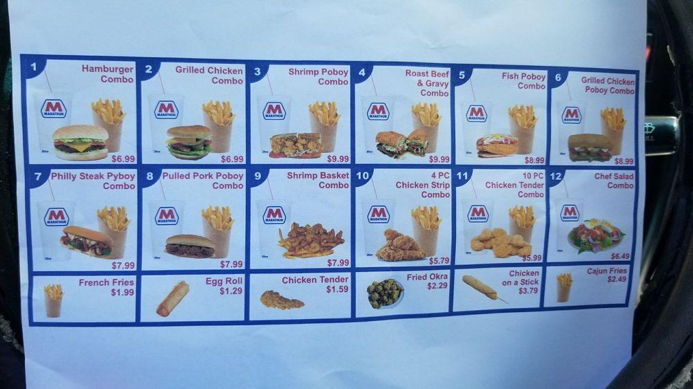 Menu at PO-Boy Shop restaurant, Gulfport