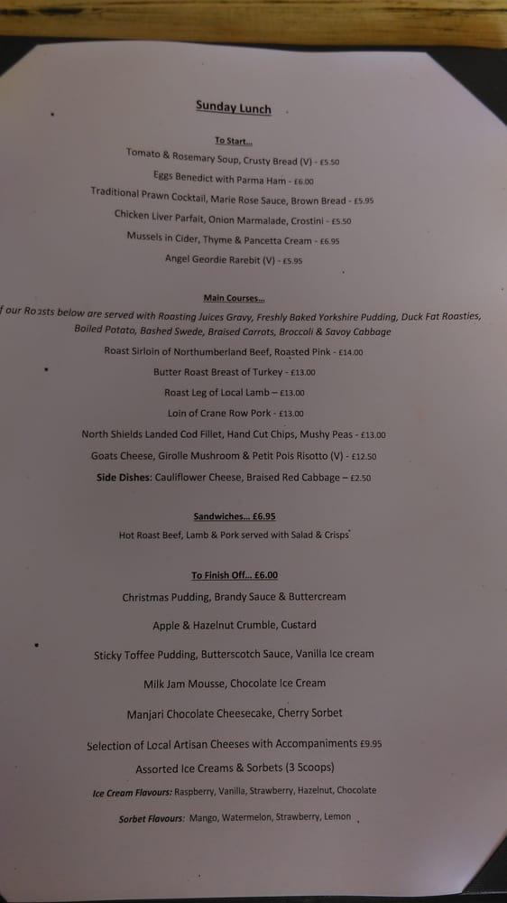 Menu at The Angel Of Corbridge pub & bar, Corbridge