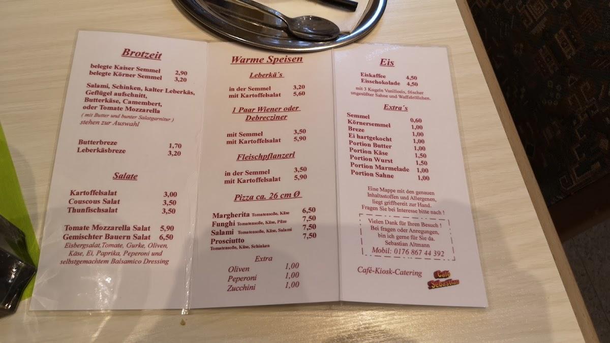 Speisekarte von Café Sebastian cafe, München